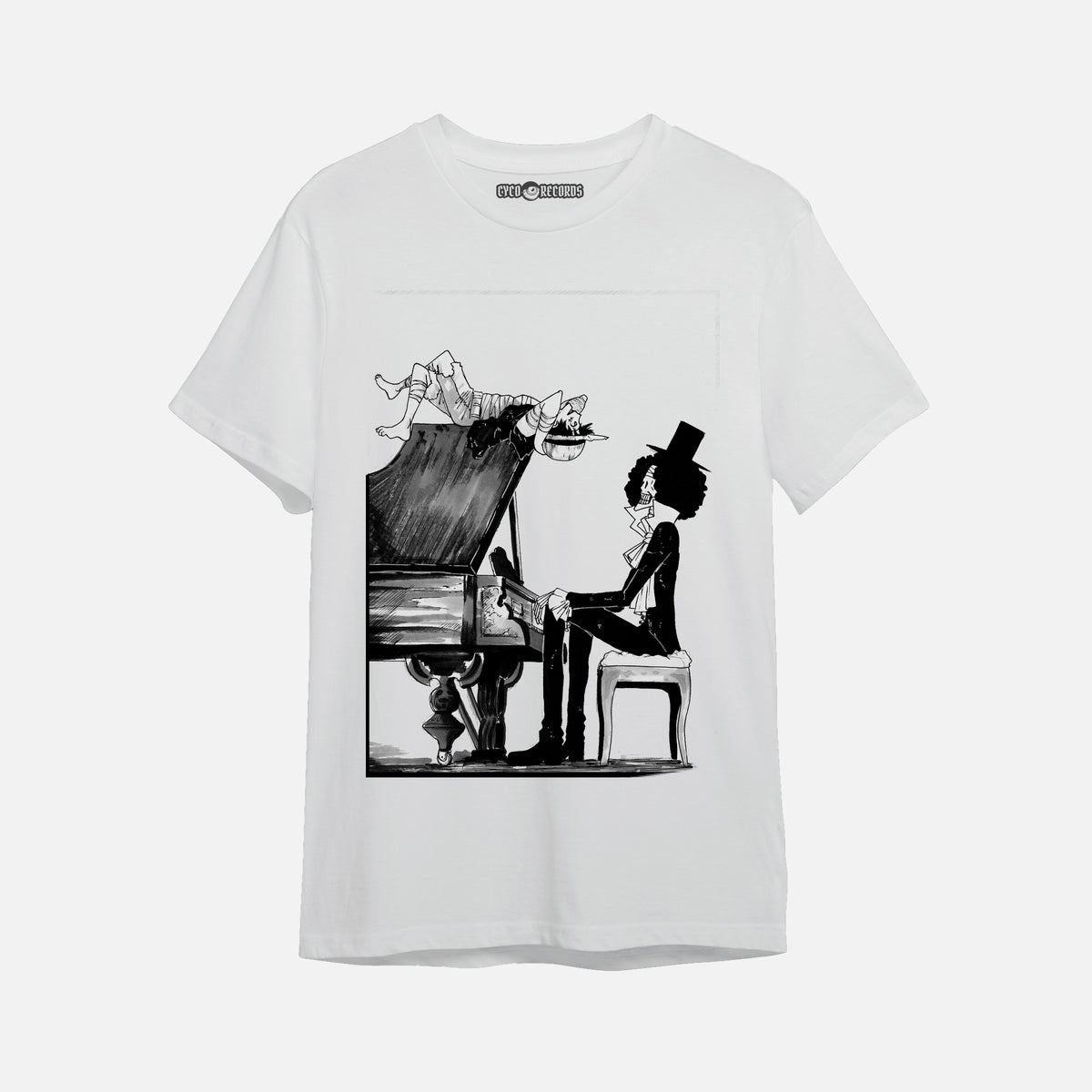 Mekanel - Brook y Luffy - Polera Blanca – Cyco Records